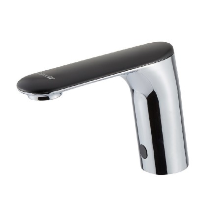 Electronic basin tap, operated by infrared sensor, powered by batteries ...