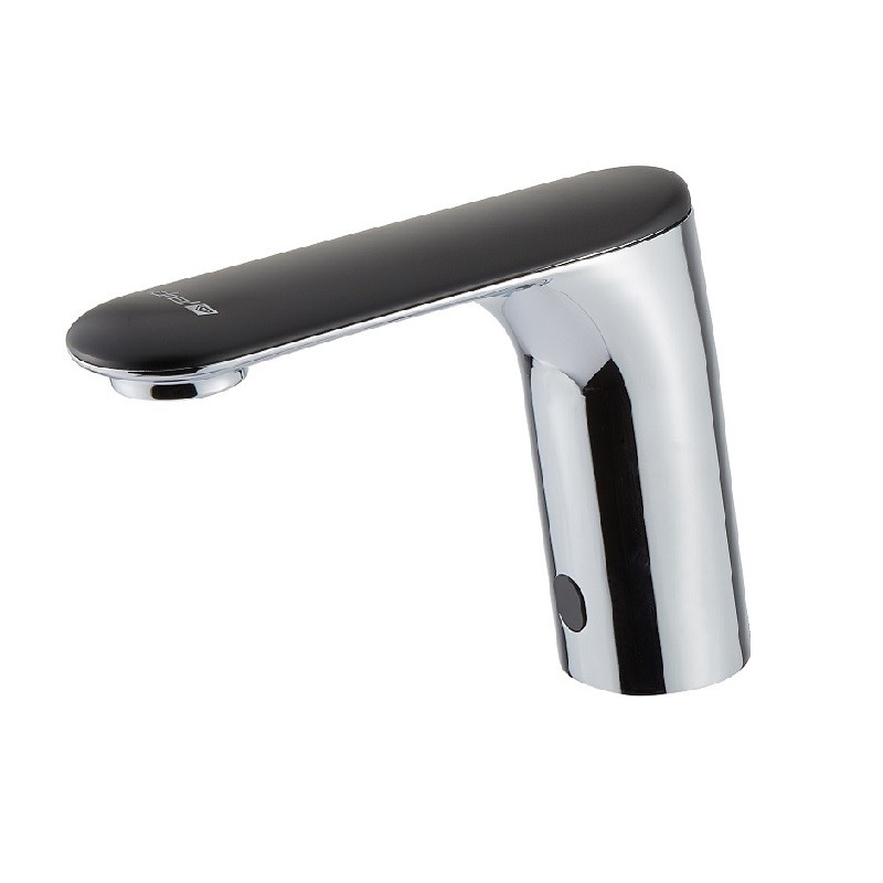 Electronic basin tap operated by infrared sensor powered by batteries ...